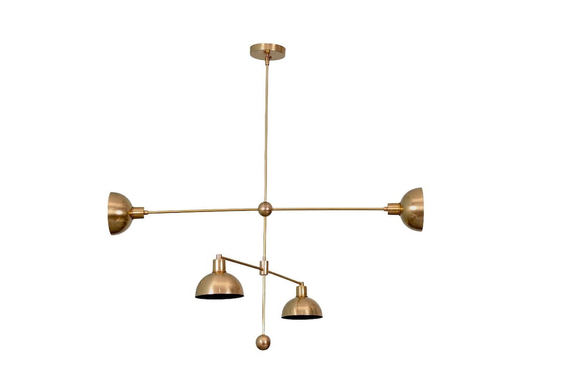 4 Light Modern Raw Brass chandelier light Fixture - Walmart.com