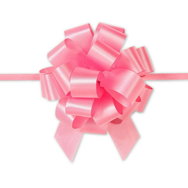4" Light Pink Classic Pull Bow (18 Loops) - 3 Bows (pb4pi) - Walmart.com