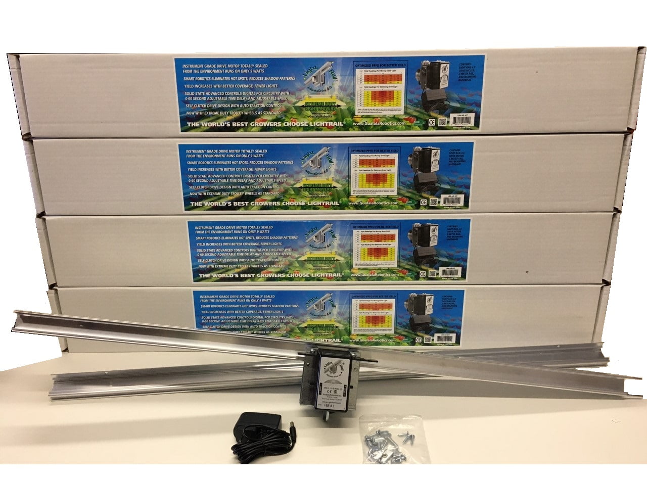 (4) Light Rail 4.0 AdjustaDrive Kits Motor with Rail, LightRail Robotic ...