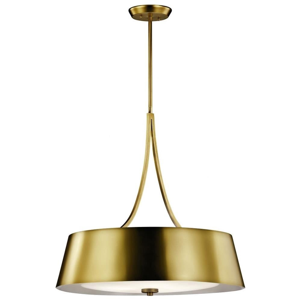 4 Light Round Pendant in Mid-Century Modern Style-24.25 inches Tall and ...