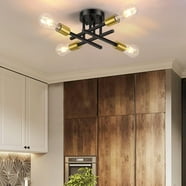 Rustic Farmhouse 2-Light Flush Mount Ceiling Light for Kitchen ...
