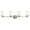 Kichler Avery 24" 3 Light Brushed Nickel Vanity Light with Clear Seeded ...