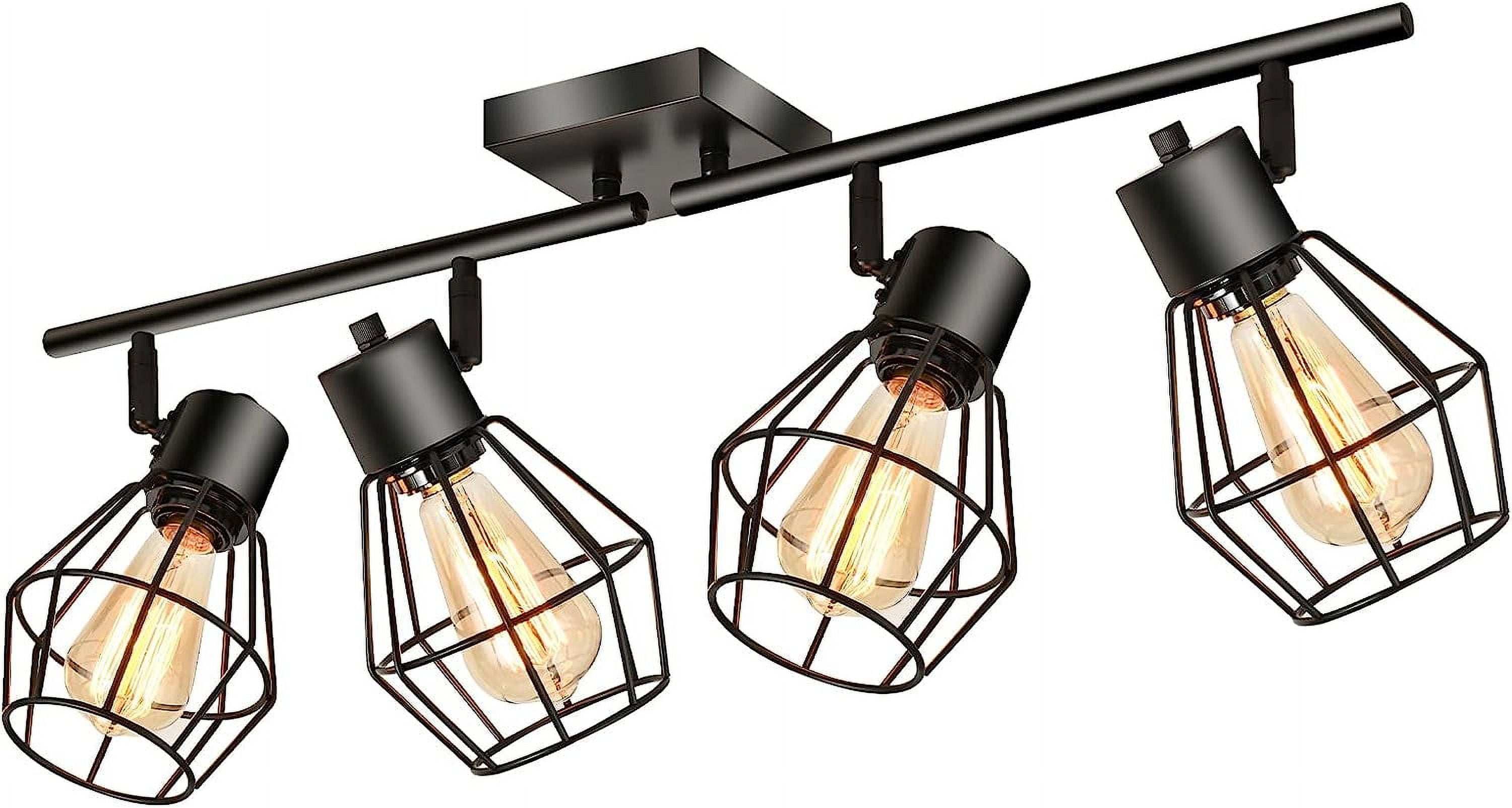 4-Light Track Lighting Fixtures Ceiling,4 Adjustable Track Heads,Modern ...