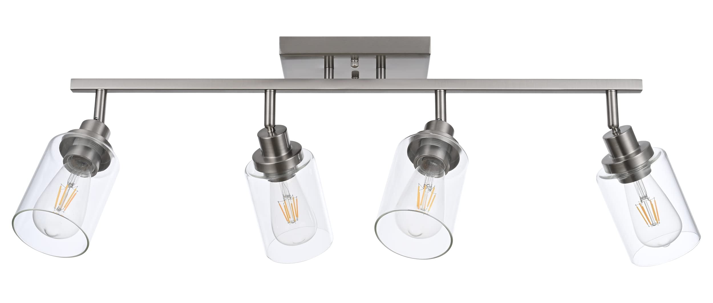 4 Light Track Lighting Kit Bathroom Vanity Light Fixtures Brushed ...