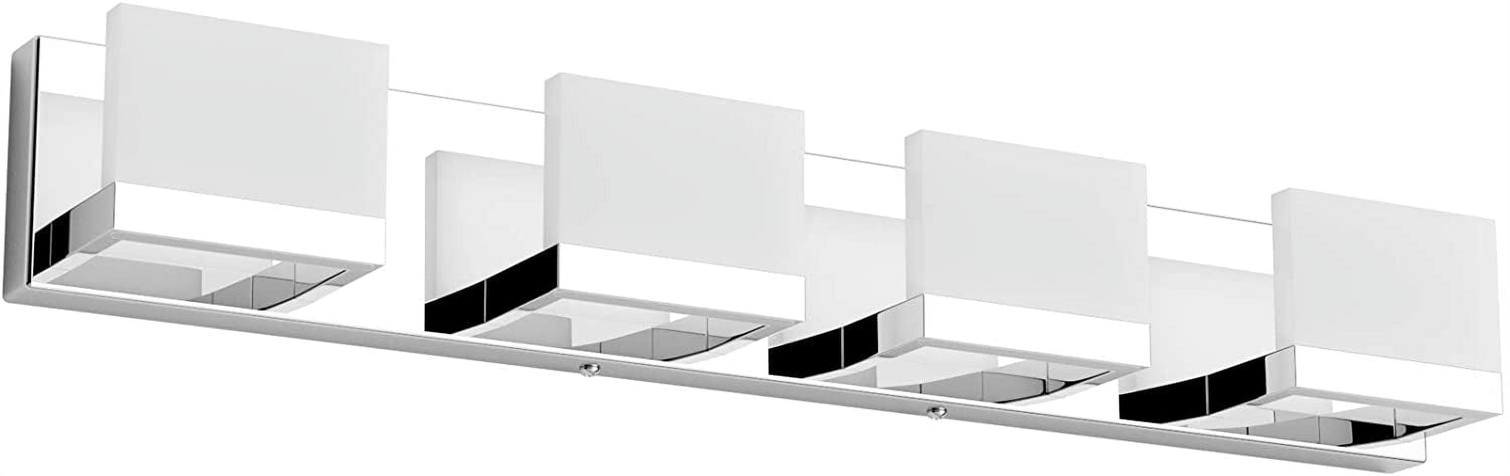 4 Lights LED Modern Vanity Light Chrome Bathroom Lighting Fixture Up ...