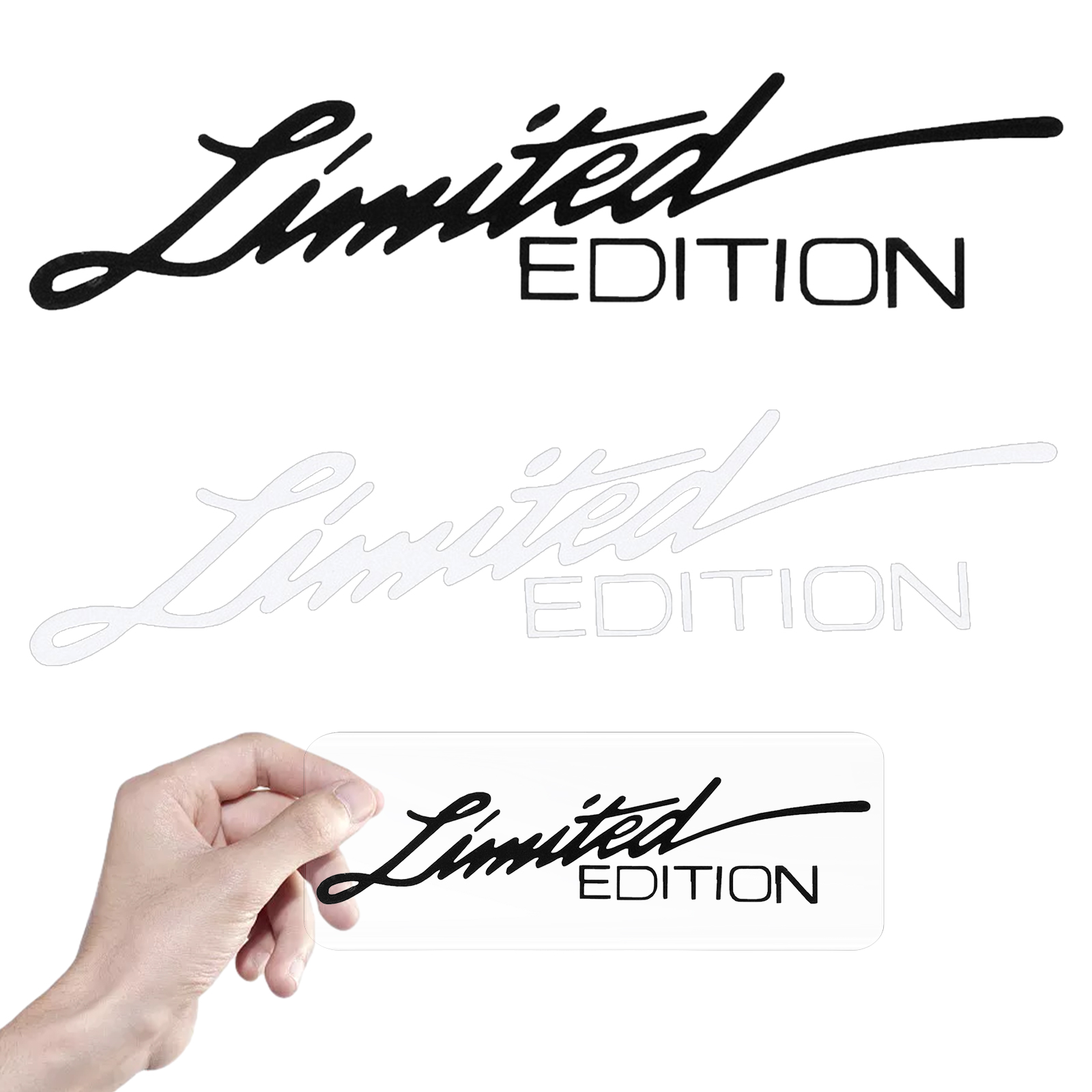 4 Limited Edition Stickers - Black+White - Walmart.com