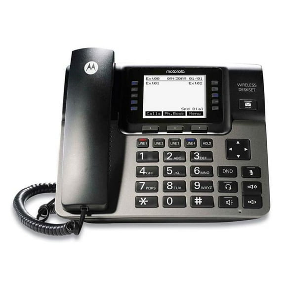 4 Line Cordless Base Station for Phone, Black - Walmart.com