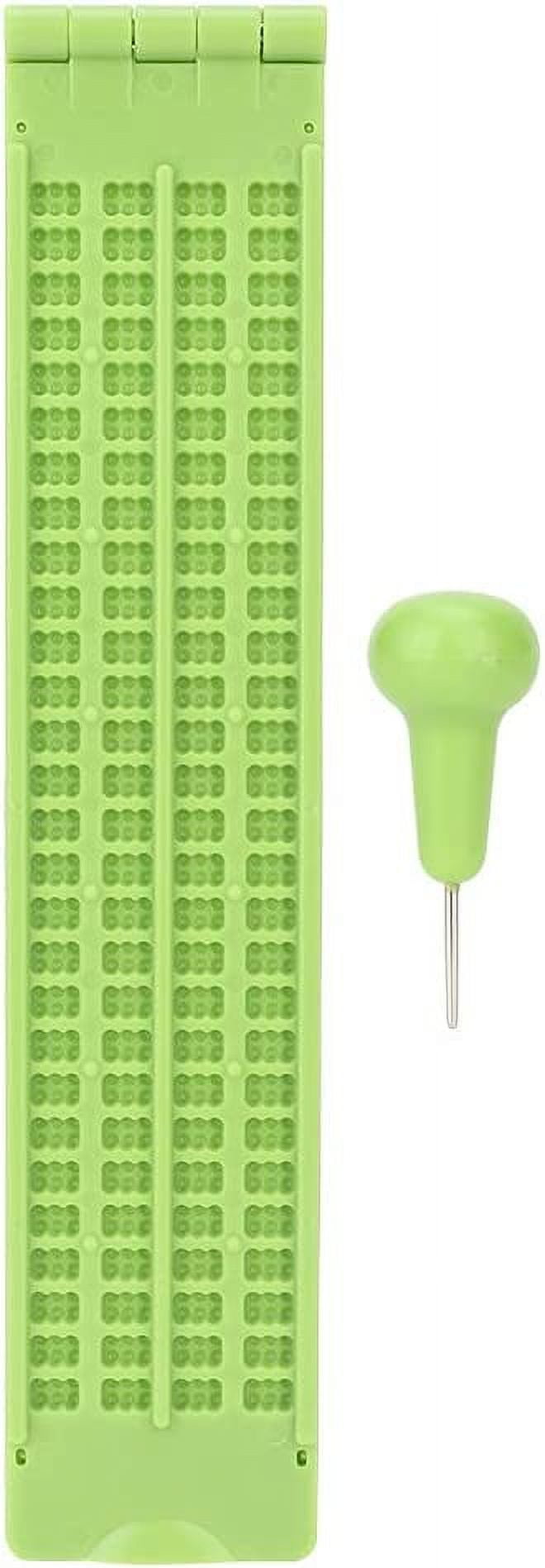 4 Lines 28 Cells Portable Plastic Braille Writing Slate with Stylus ...