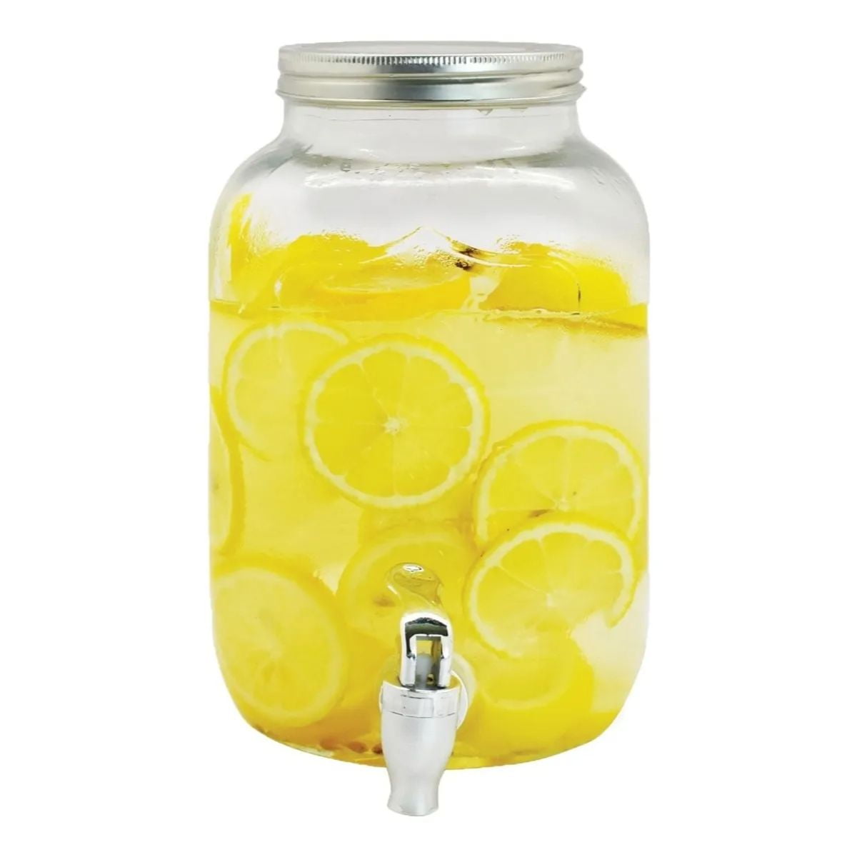 4 Liter Glass Dispenser for Beverages and Water - Walmart.com