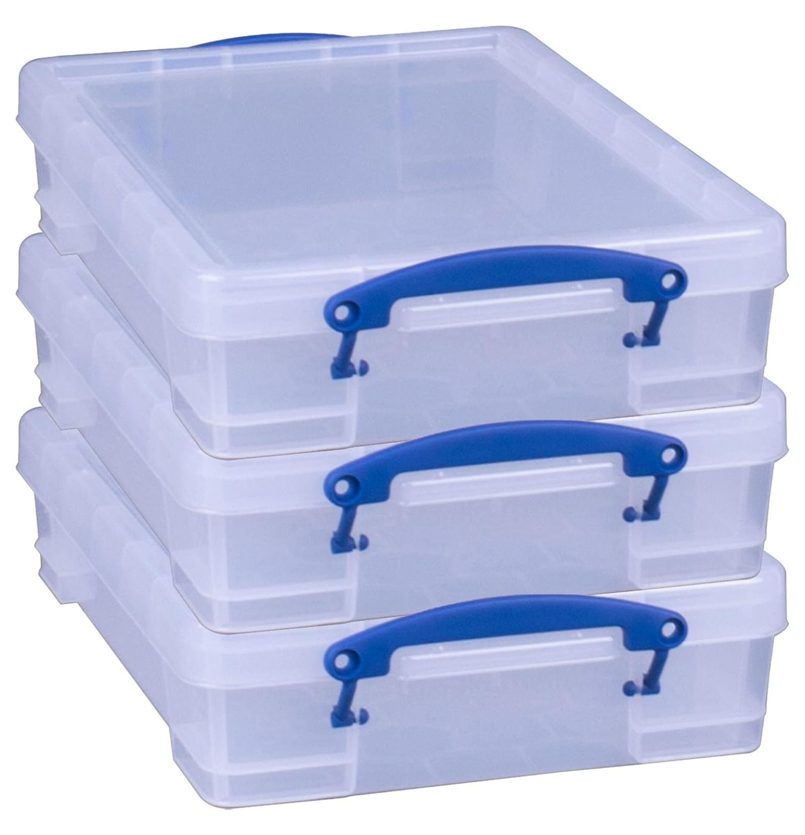 4 Liter Plastic Stackable Storage Container w/Snap Lid & Built-In Clip ...