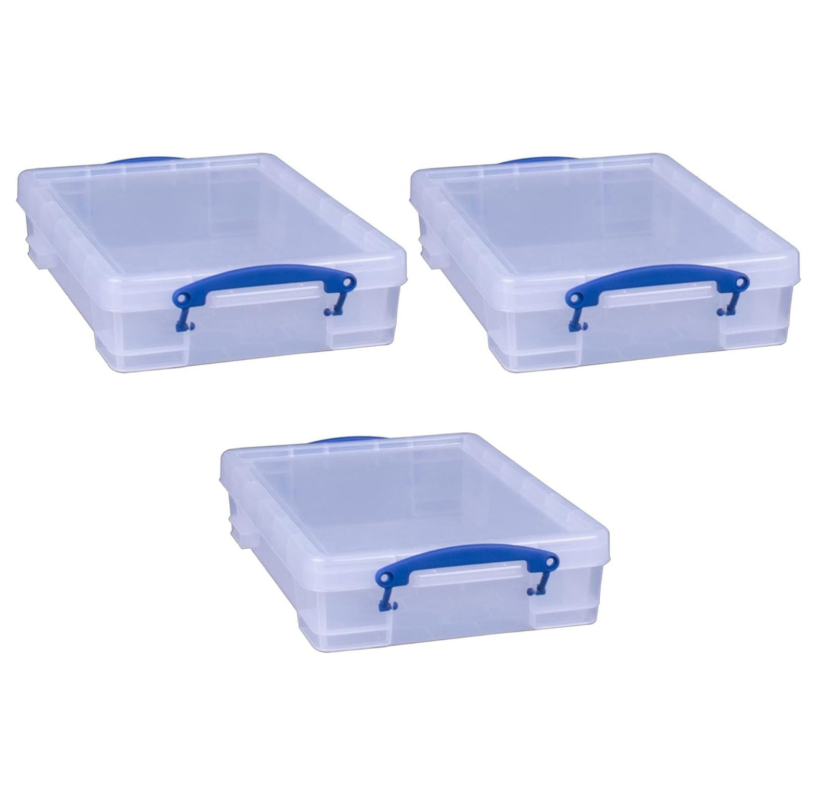 4 Liter Plastic Stackable Storage Container w/Snap Lid & Built-In Clip ...