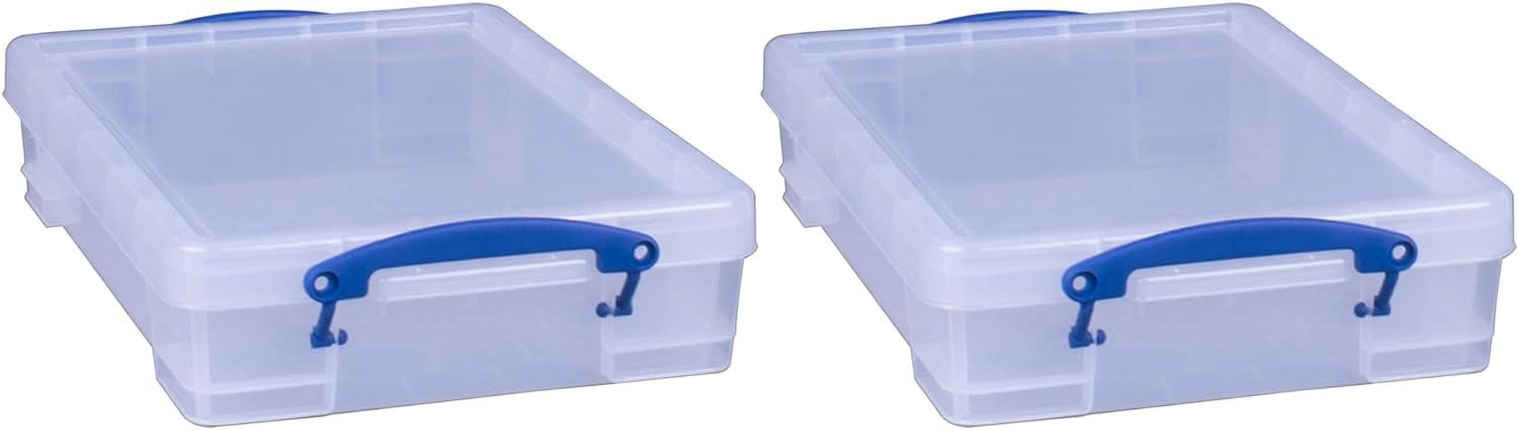 4 Liter Plastic Stackable Storage Container w/Snap Lid & Built-In Clip ...