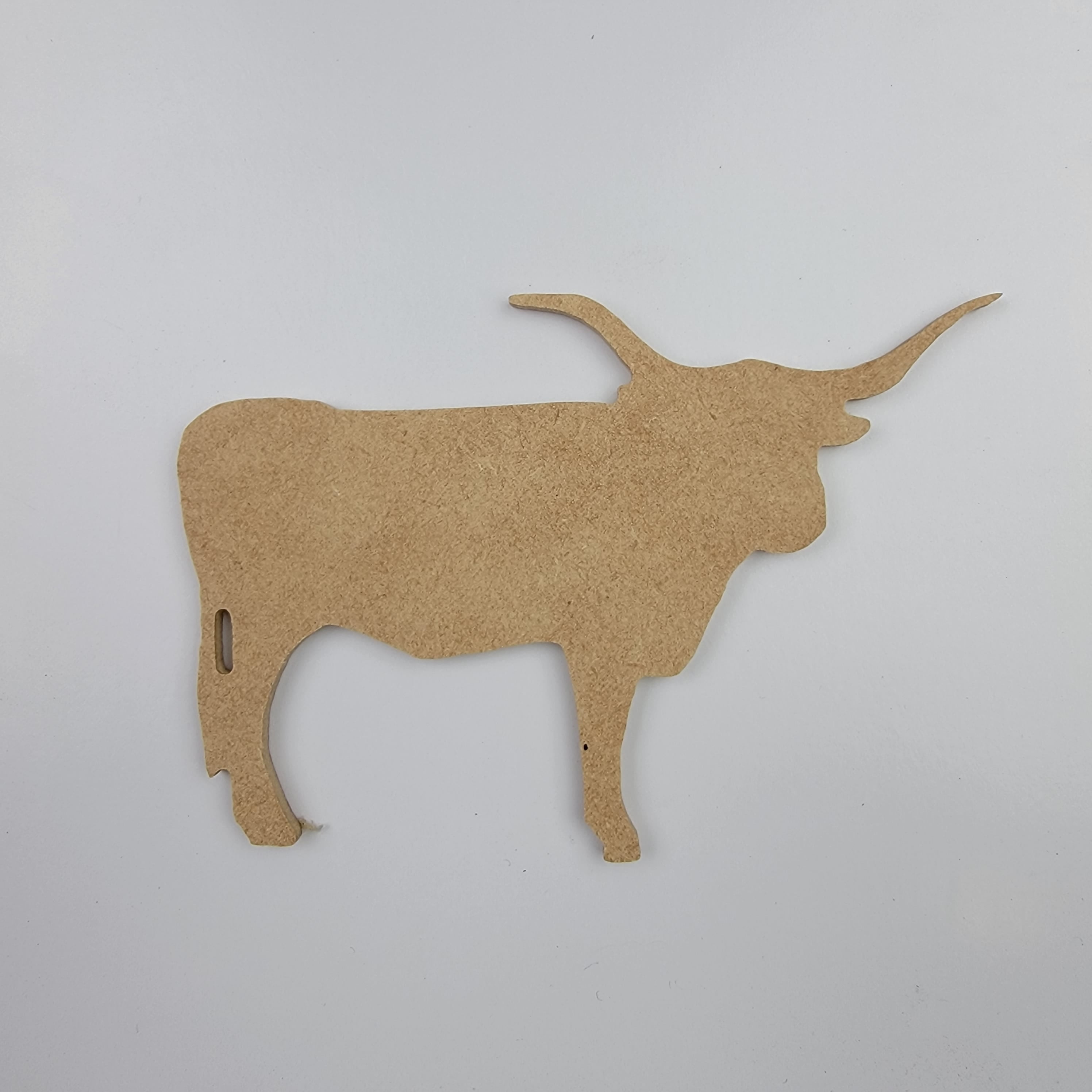 4" Longhorn Steer Cow, Unfinished Wood Art Shape by Wooden Craft ...