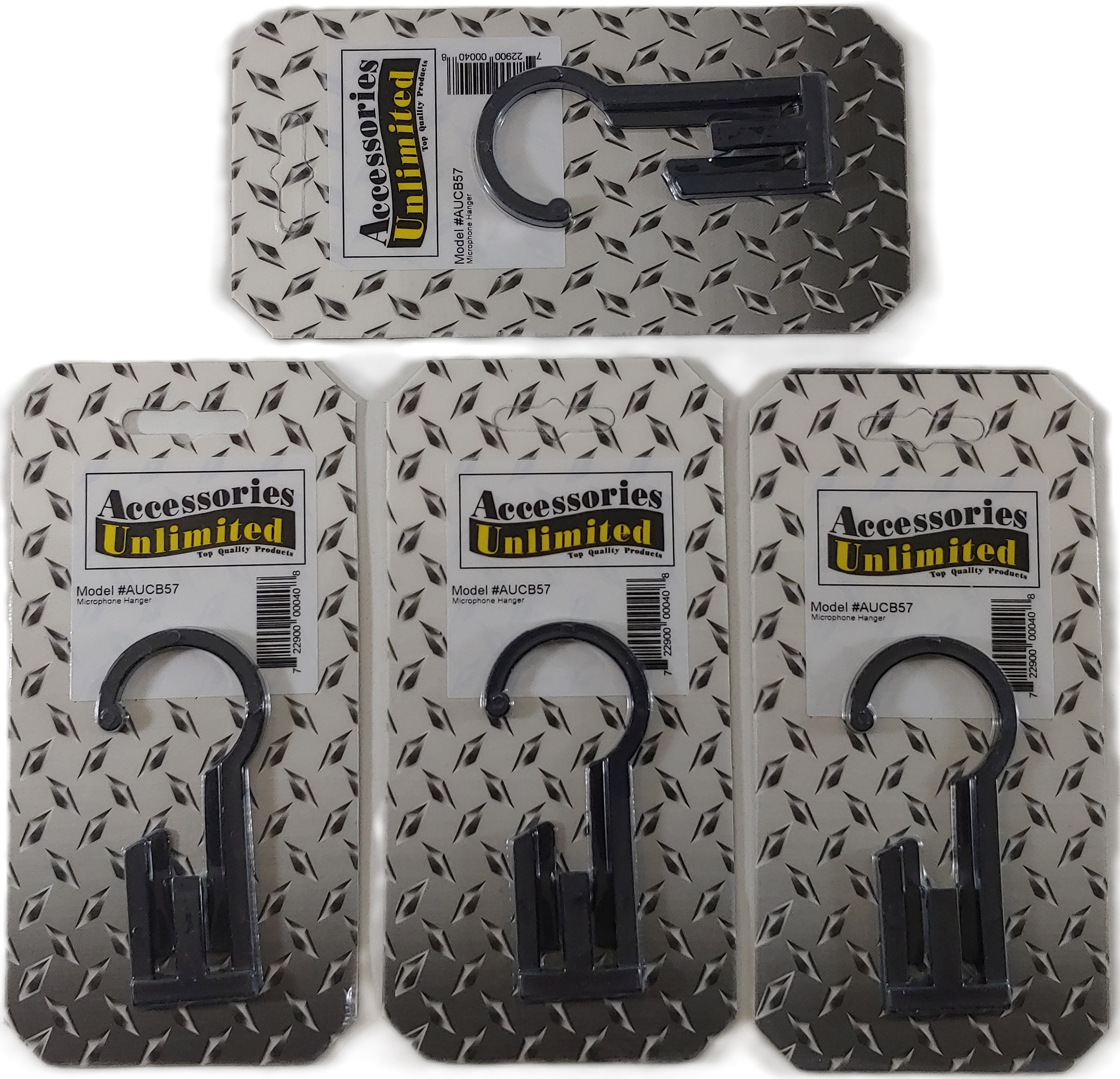 4 Lot Accessories Unlimited AUCB57 CB Radio Plastic Buddy Hook Mic ...