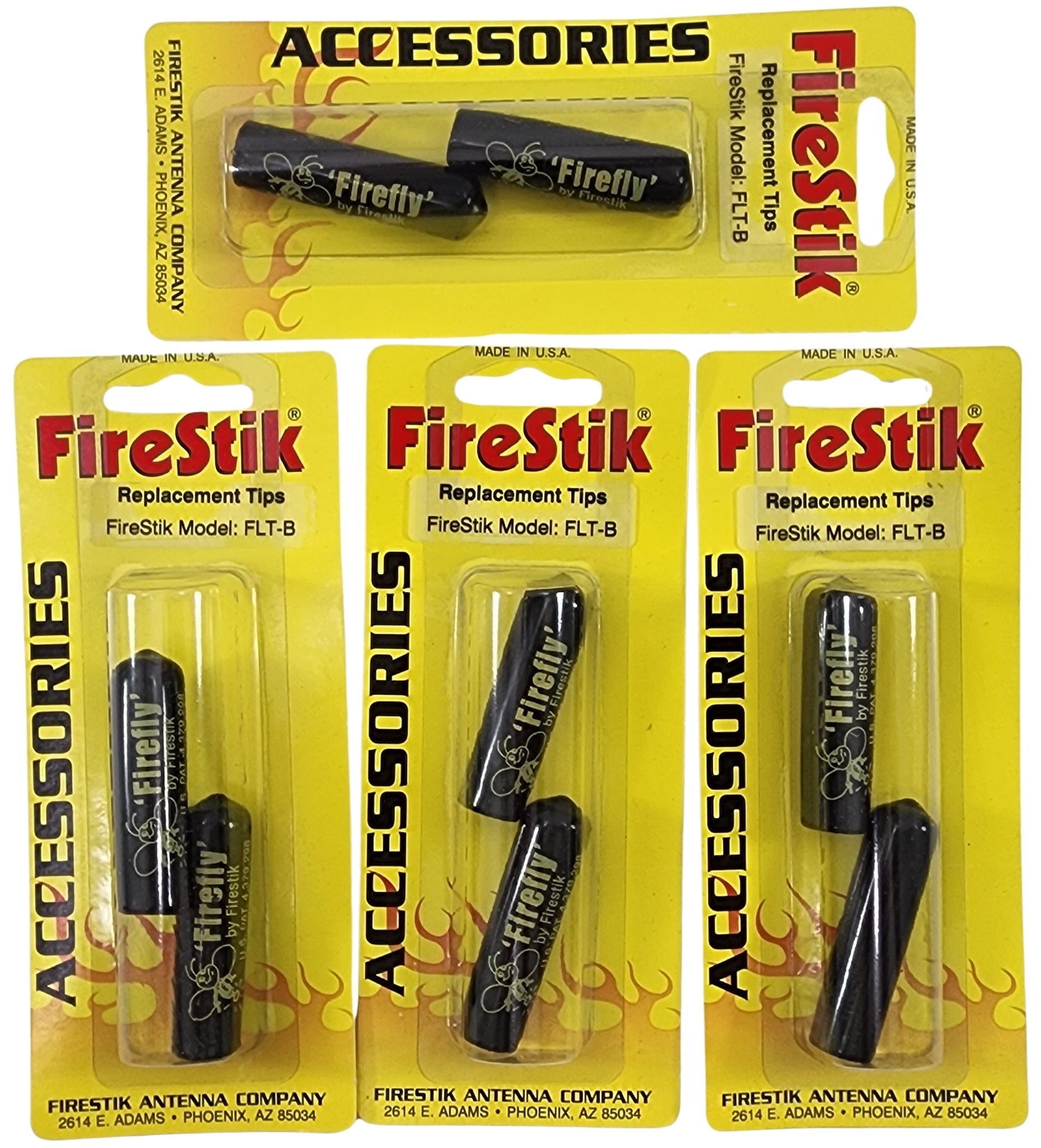 4 Lot Firestik Firefly FLT-B CB Radio Antenna Replacement 2.5" Black ...