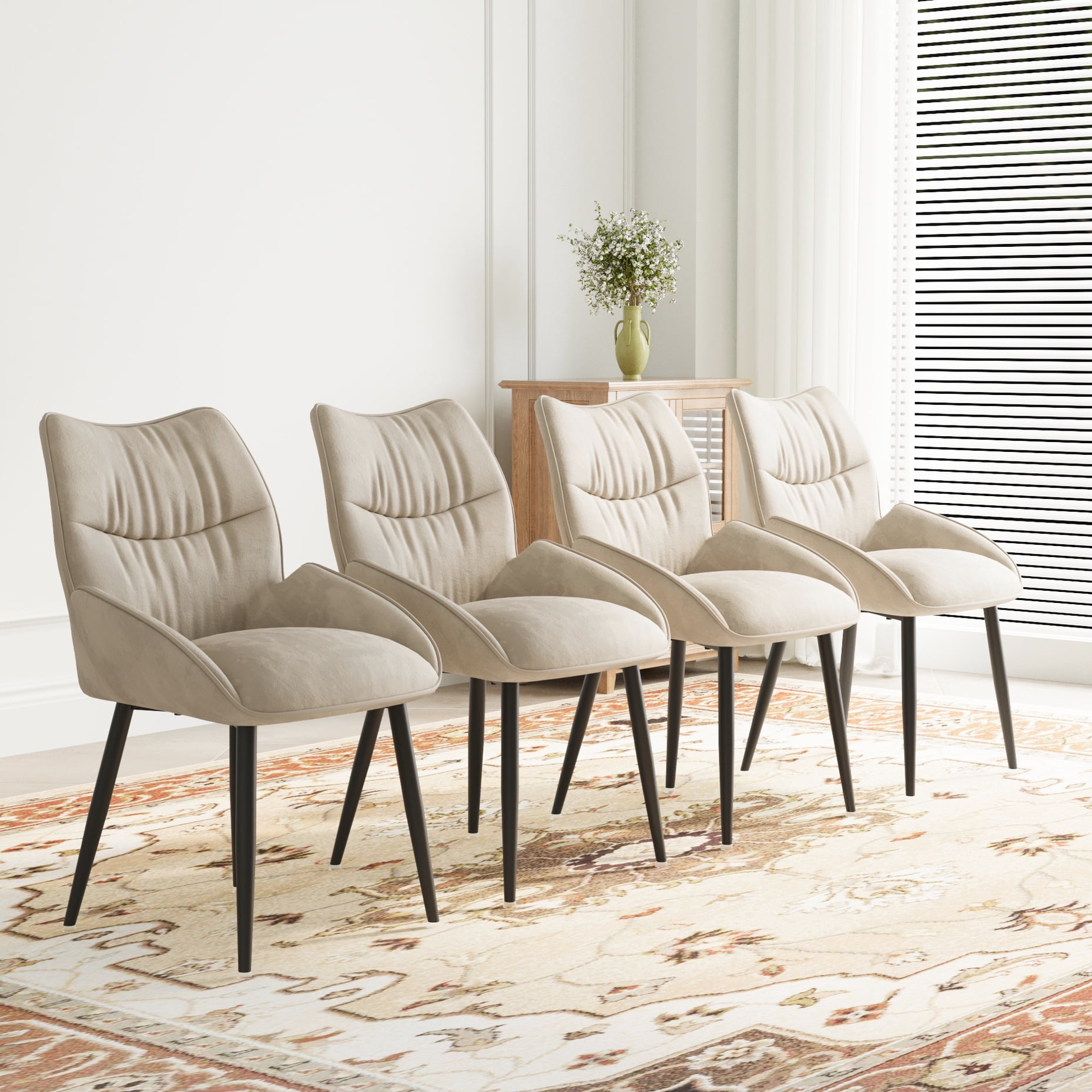 4 Luxury Dining Chair Collection - Velvet Texture, Modern Fashion ...