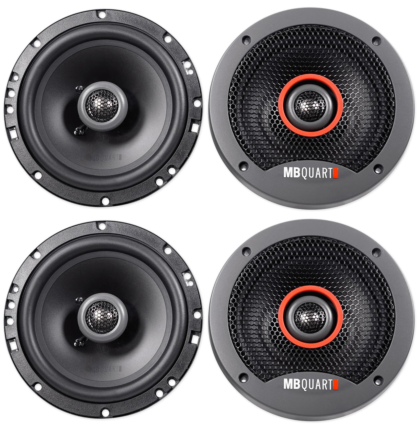 (4) MB QUART FKB116 6.5" 240 Watt 2-Way Car Audio Speakers - Walmart ...
