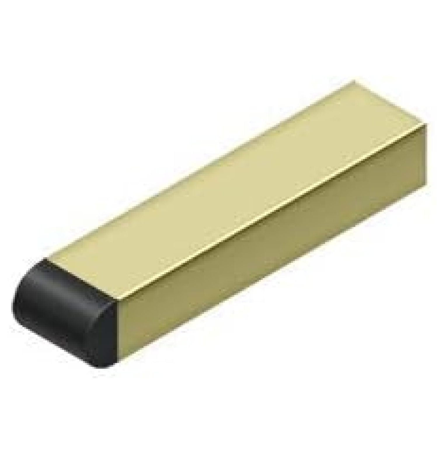 4" MODERN BASEBOARD BUMPER, SOLID BRASS (Rectangular, Unlacquered Brass ...