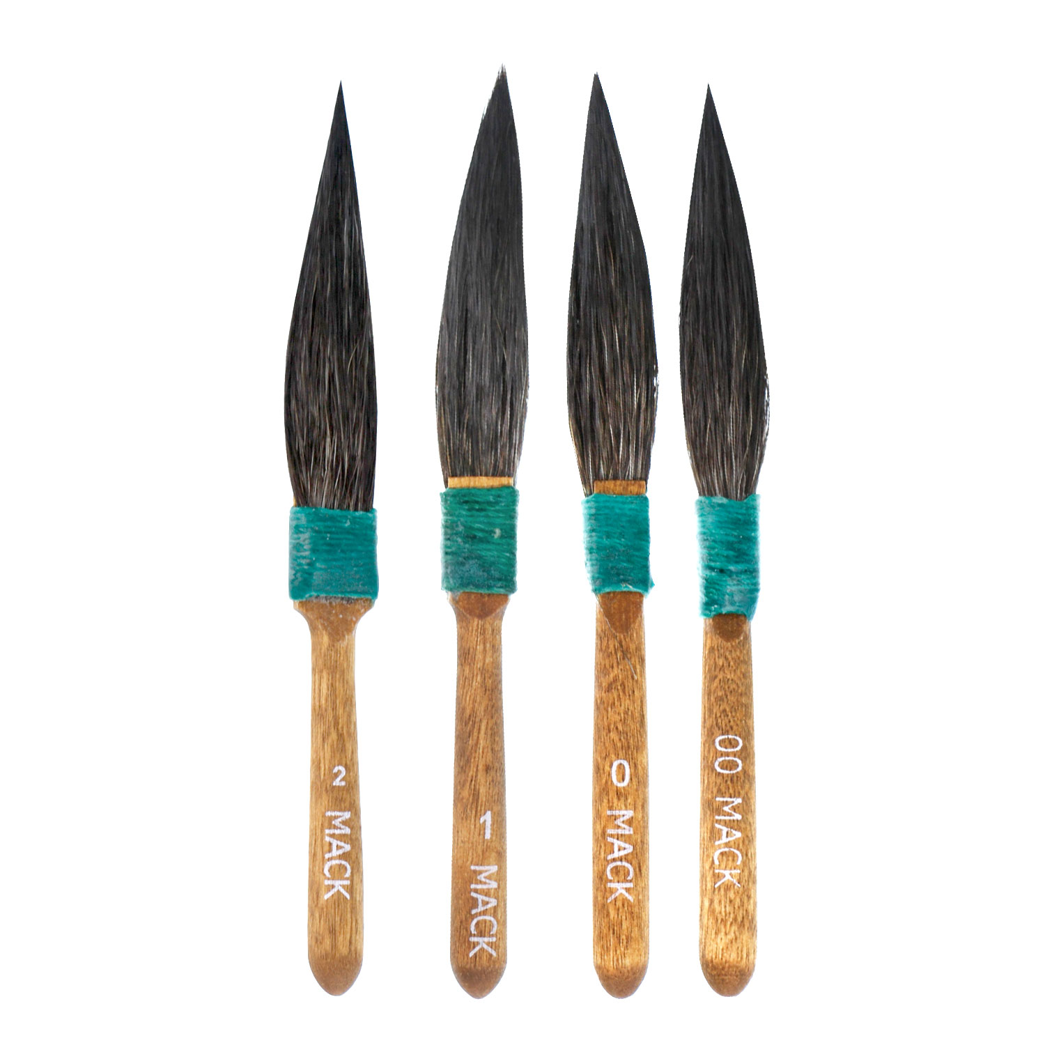 4 Mack Squirrel Hair Dagger Stripper Pinstriping Brush 30 Series 0-3 ...