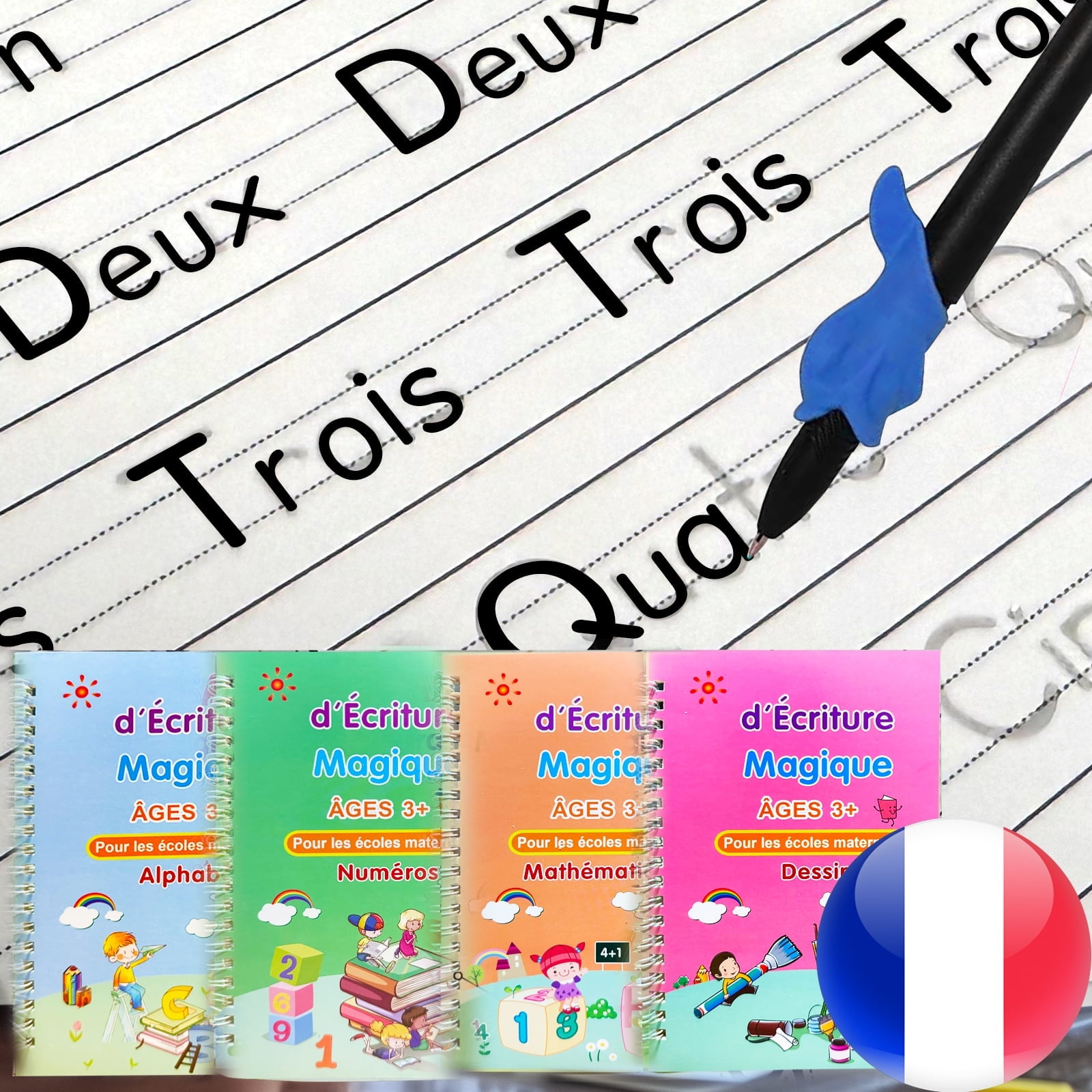 4 French Magic FrenchTracing Practice Books – Grooved Handwriting ...
