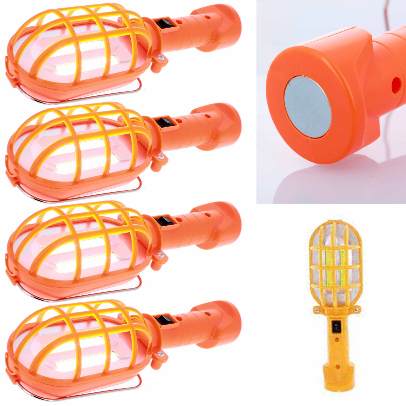 4 Magnetic COB LED Lantern Work Light Mechanic Trouble Lights 400 Lumen ...
