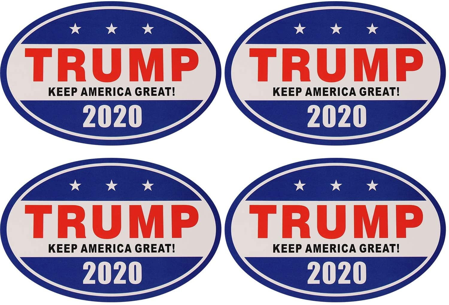 4 Magnetic Trump 2020 Keep America Great Decal - Car and Truck Bumper ...