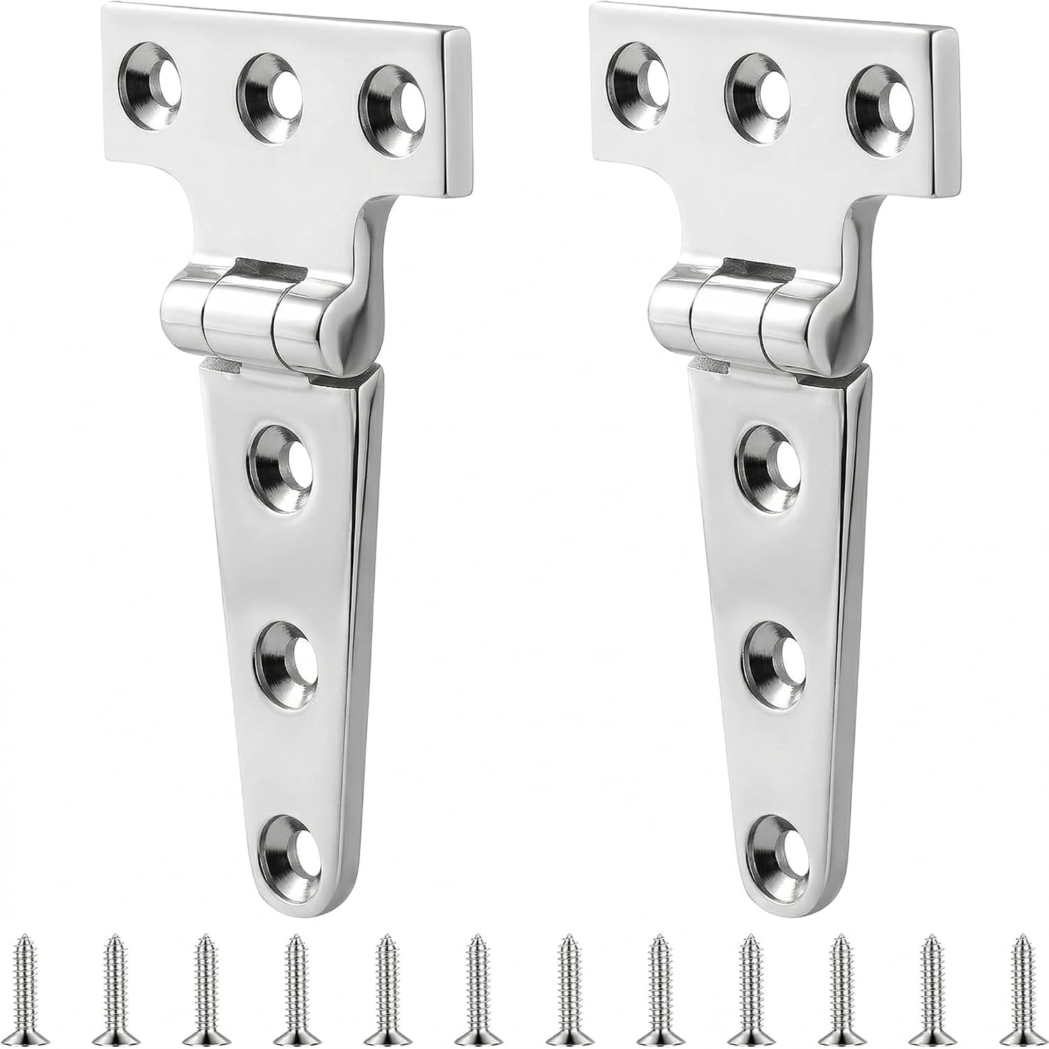 4" Marine Grade T Hinges, Heavy Duty 316 Stainless Steel Strap Hinges ...