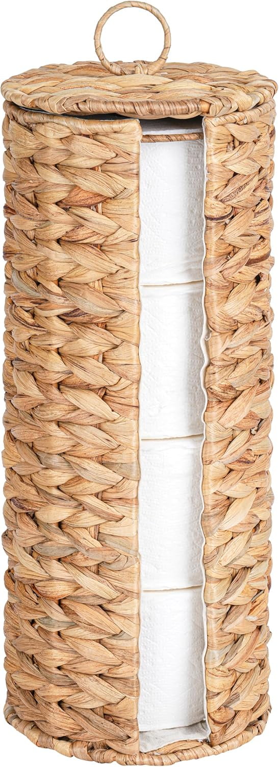 4 Mega Rolls Extra Toilet Paper Storage with Lid and Liner, Water ...