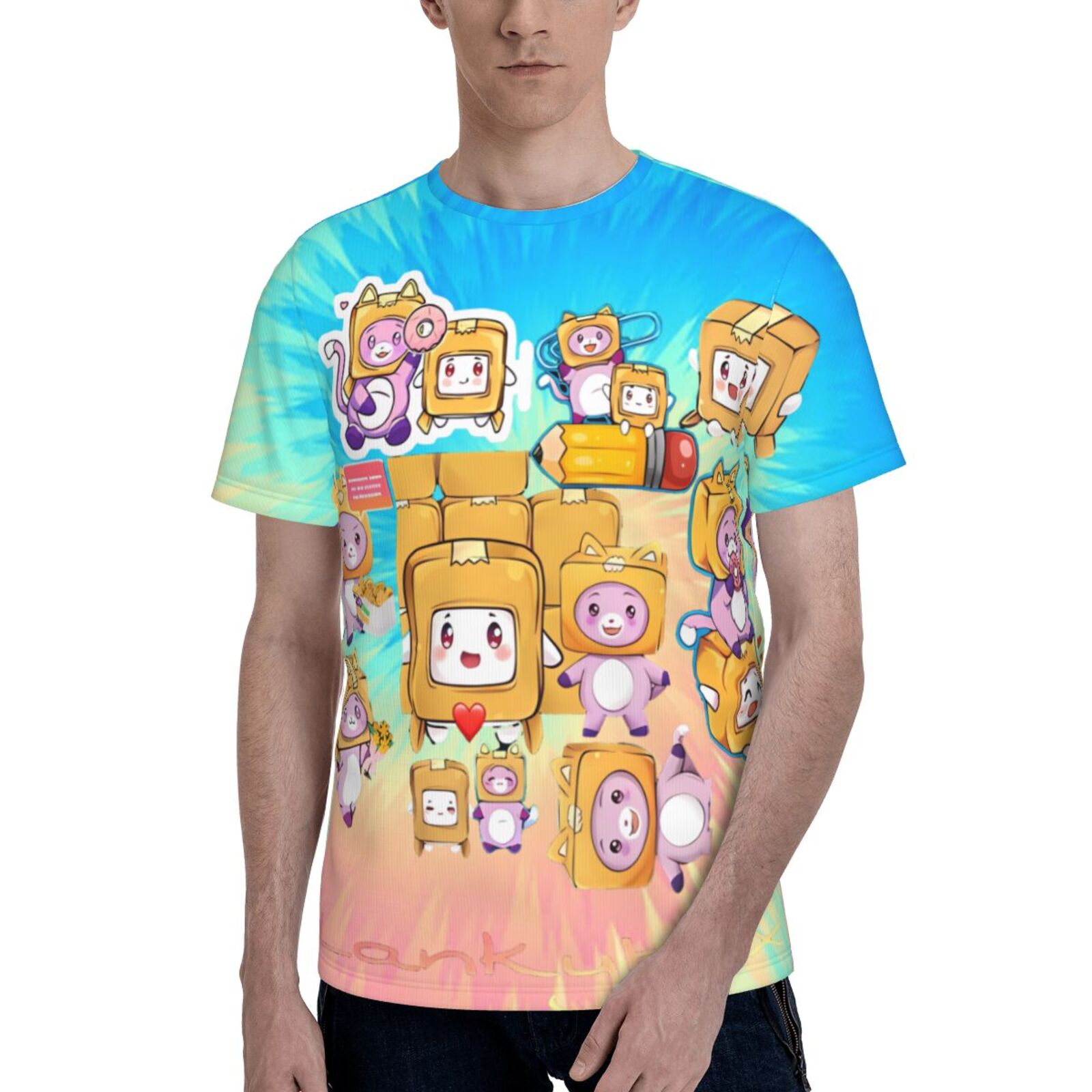 4 Mens BOX Anime 3D Printed T-Shirt Casual Short Sleeve Tee Shirt For ...