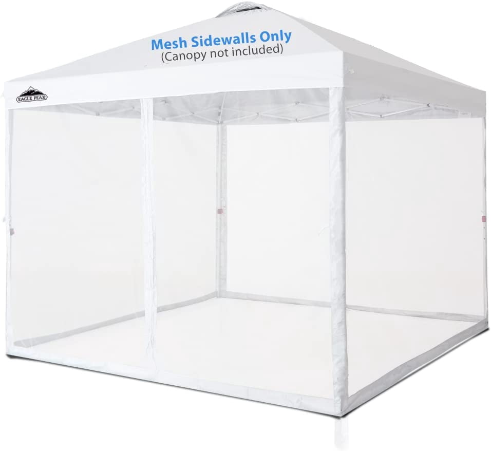 4 Mesh Sidewalls for EAGLE PEAK 10x10 Straight Leg Pop Up Canopy, White ...