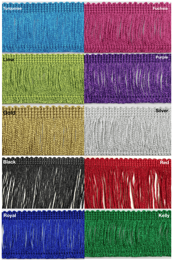 4" Metallic Chainette Fringe - 5 Continuous Yards - Many Color Options ...