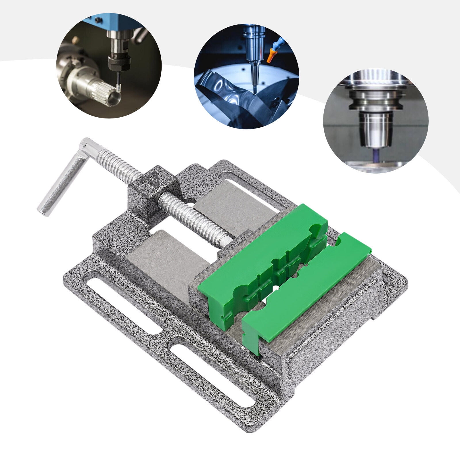 4" Mini Bench Vise Clamping Table Flat Drill Press Vice CNC Milling Machine Tool Electrostatic ...
