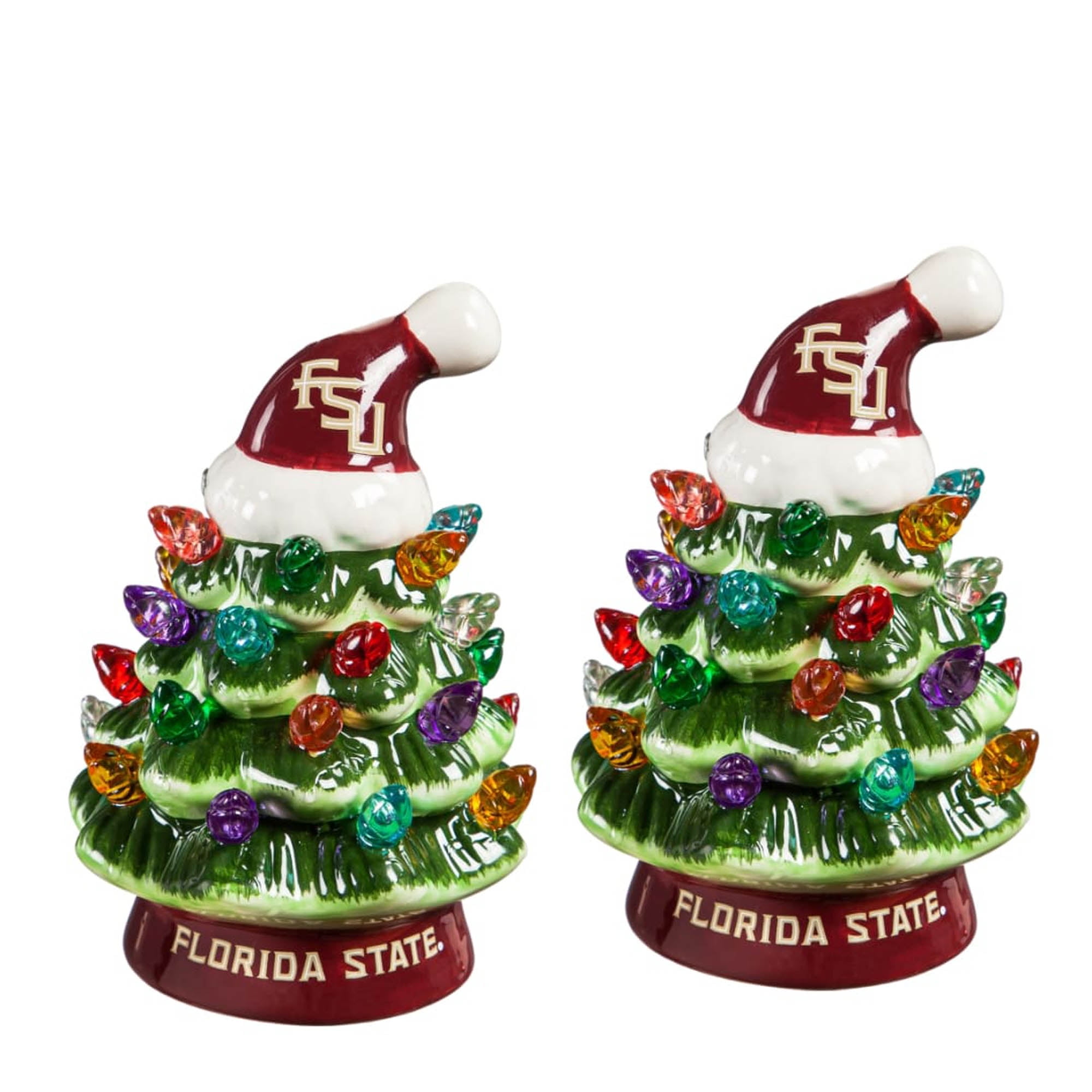 Florida State Seminoles 2-Pack 4" Ceramic LED Christmas Tree Set ...