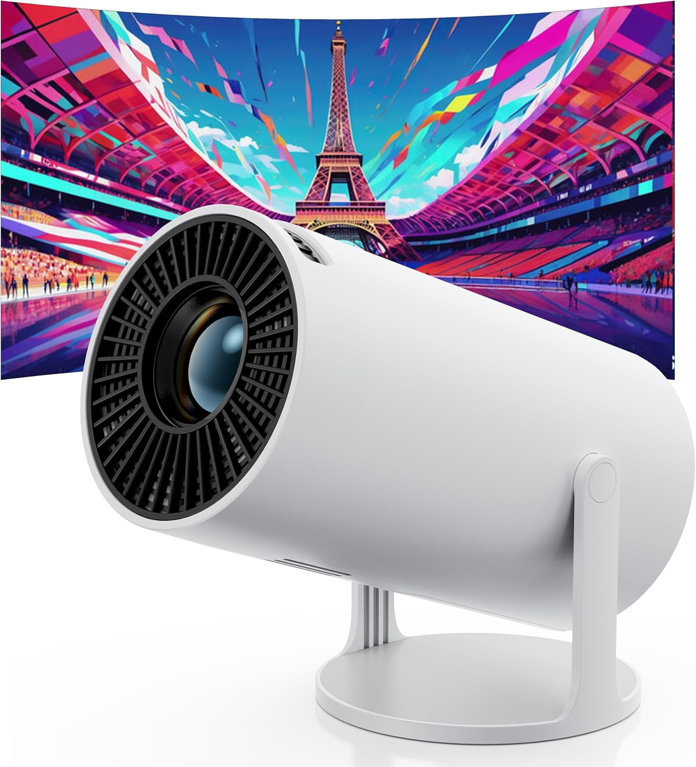 4‘’ Mini Vision Beam Projector with built in apps, Support 1080P ...