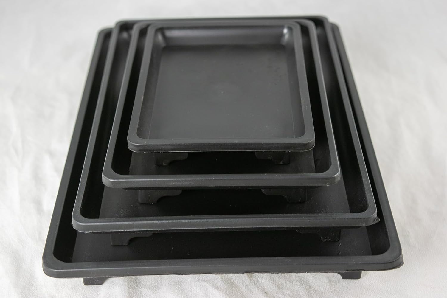 4 Mix Black Plastic Humidity/Drip Tray for Bonsai Tree and House Indoor ...