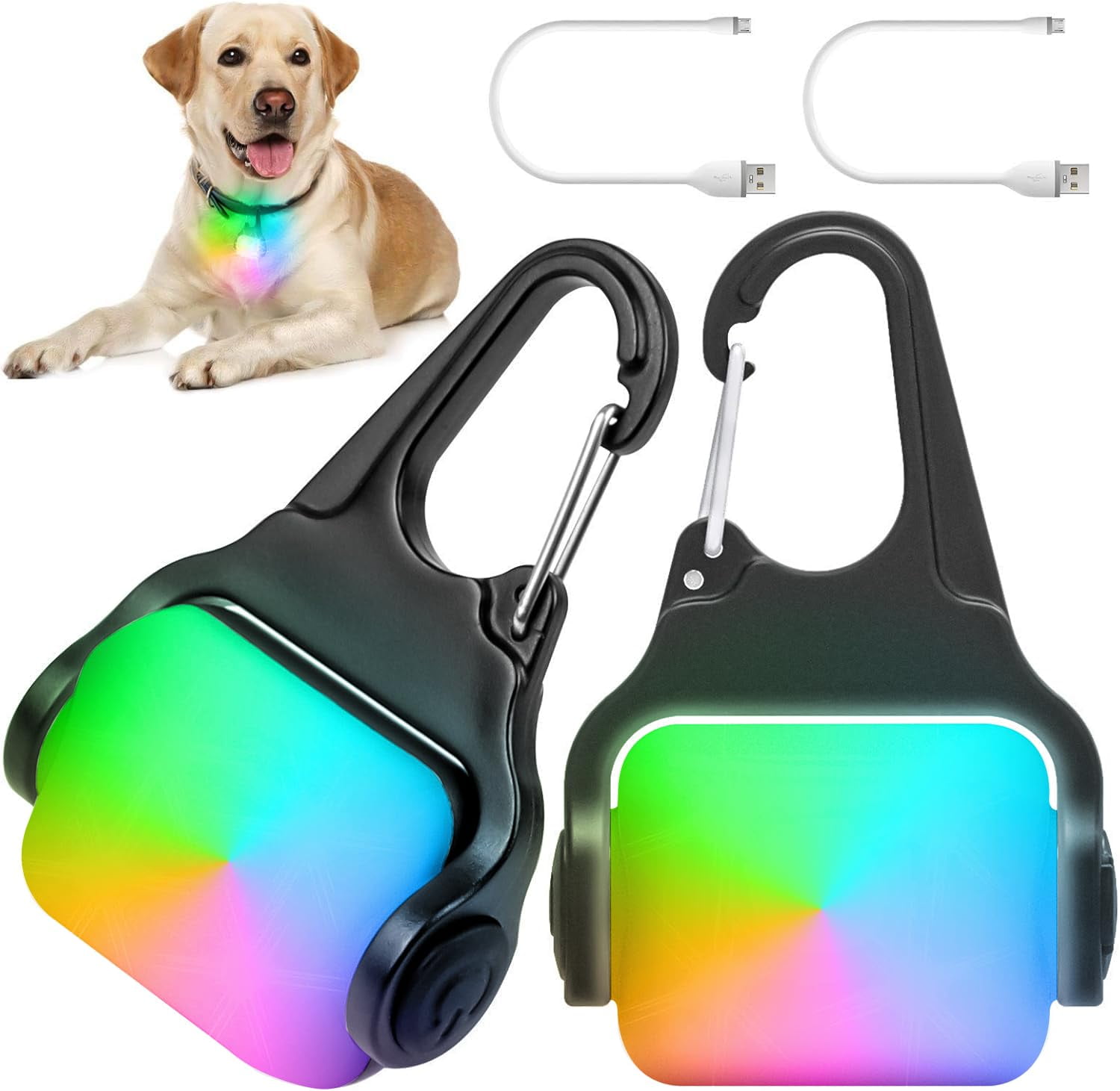 4 Modes Clip on MZF22 Rechargeable Dog Collar Light, IP65 Waterproof ...