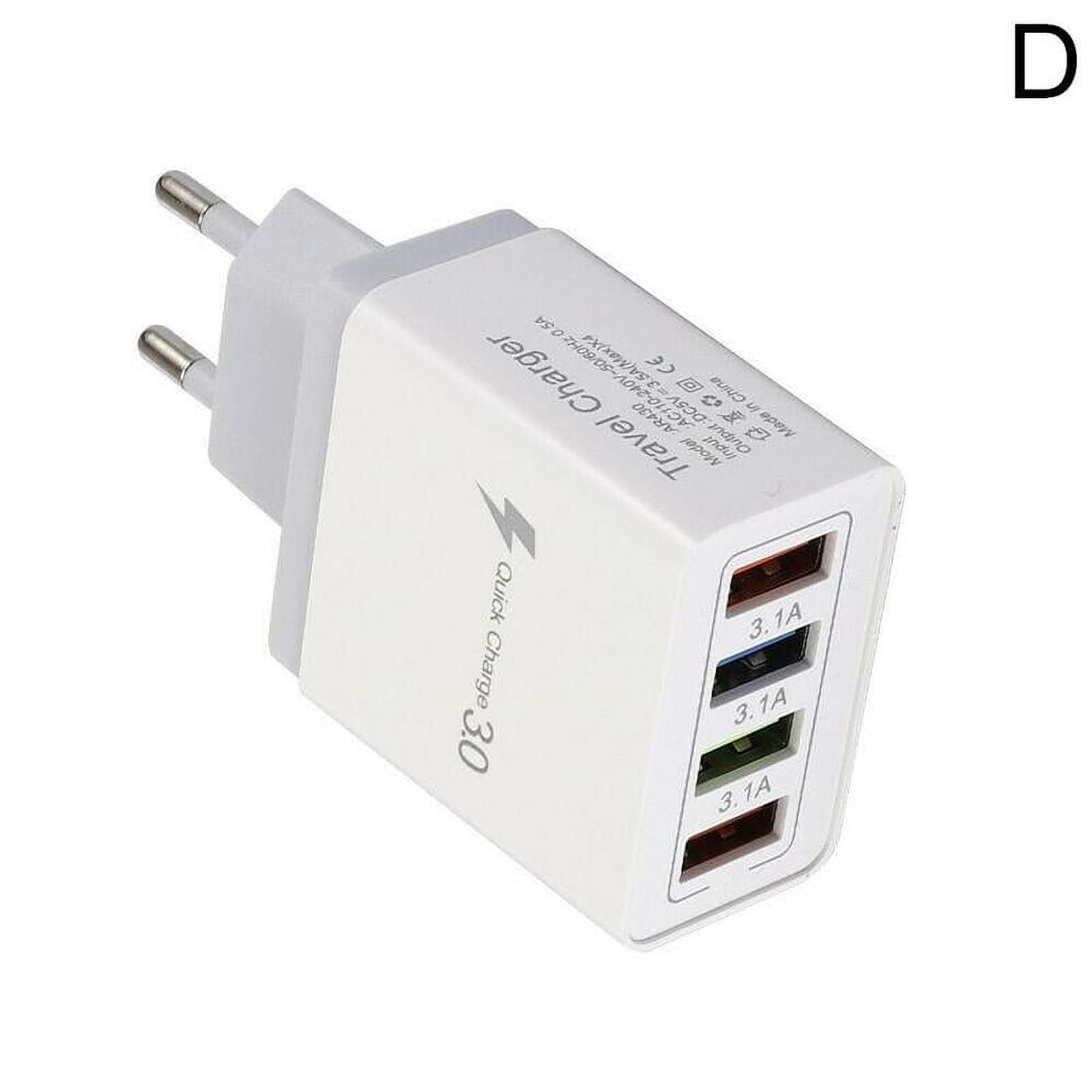 4 Multi-Port Fast Quick Charge 3.0 Wall Charger USB Hub A Power Plug US ...