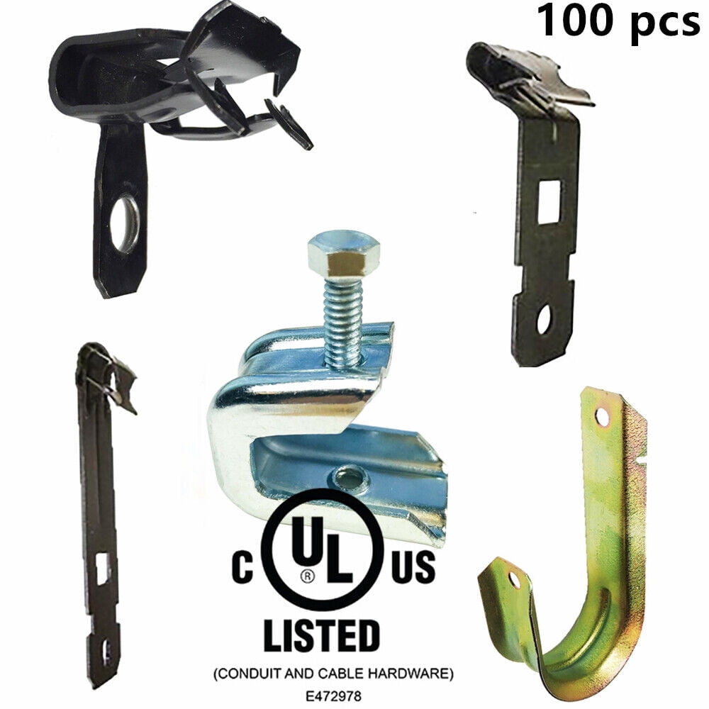 4″ Multi-Purpose Data Cable J-Hooks for Vertical Wall Mounting Datacomm ...