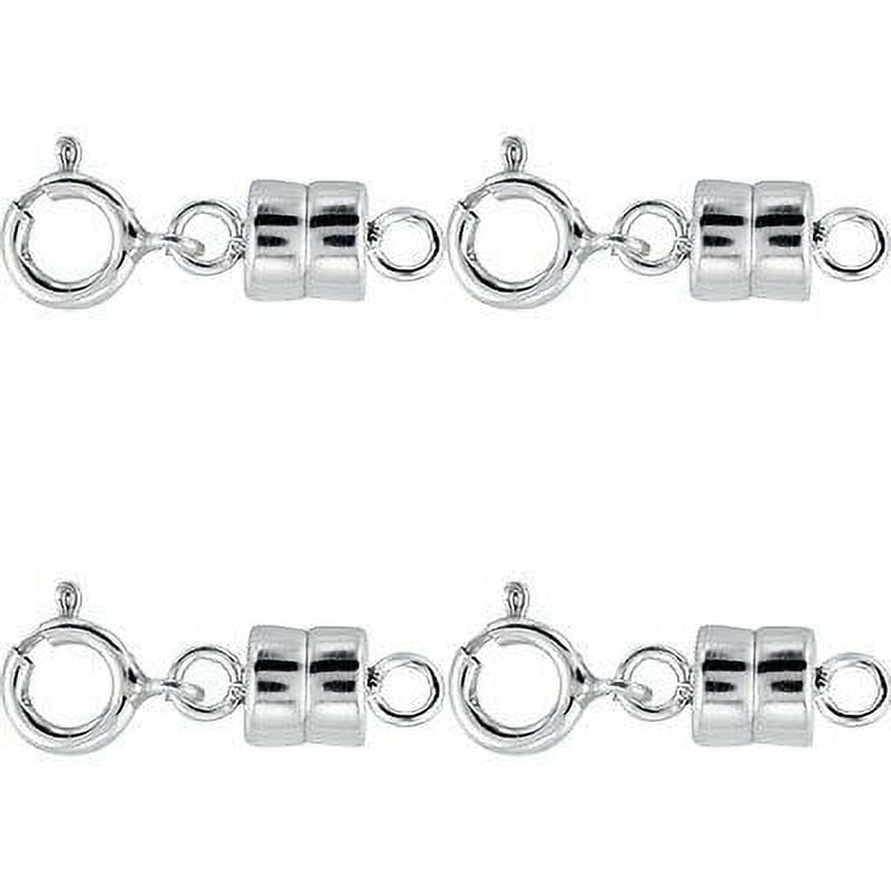 4-Pack USA Made Solid .925 Sterling Silver Magnetic Jewelry Closures ...
