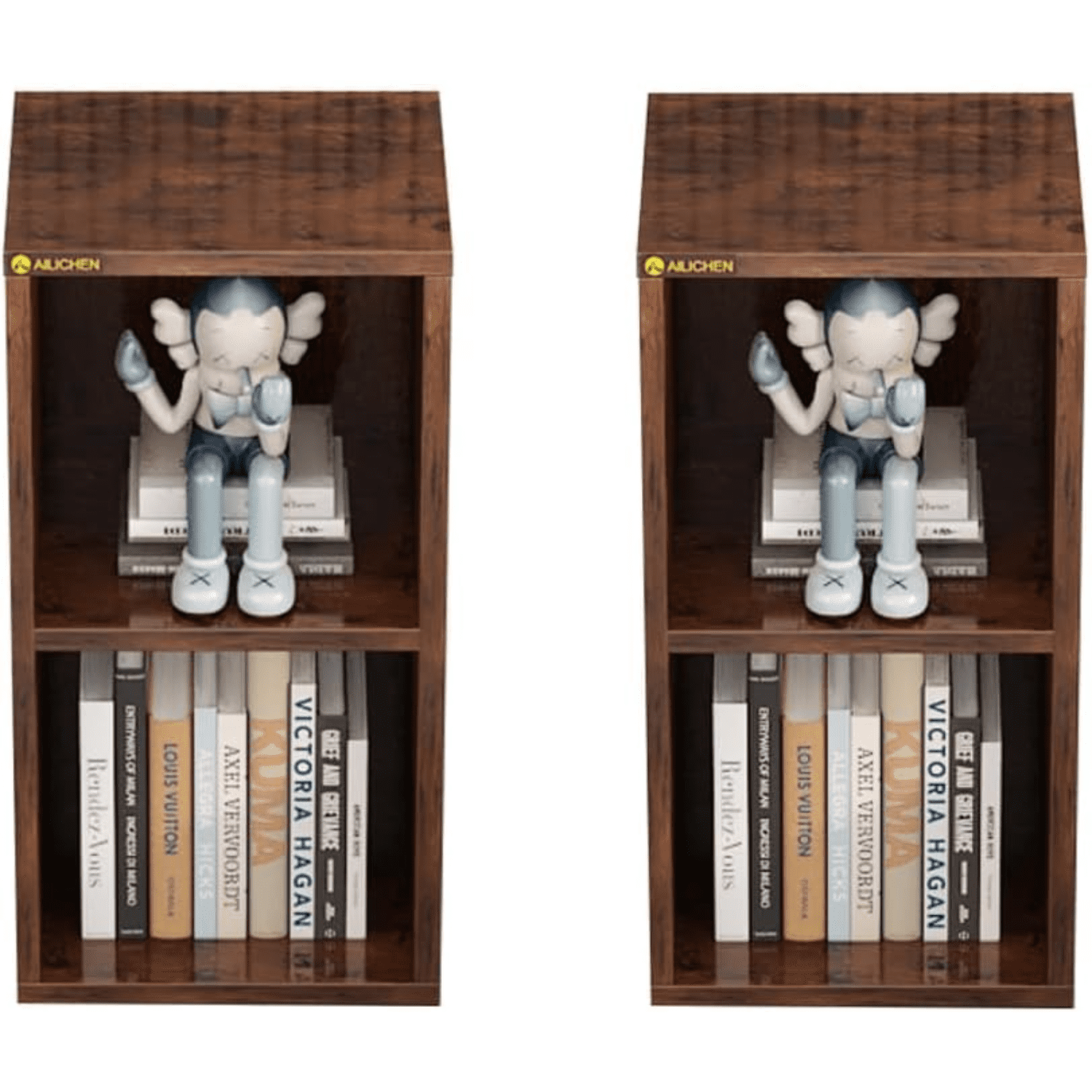 4- Narrow Bookcase Bookshelf 4-Tier Open Bookcase Cubby Bookshelf ...