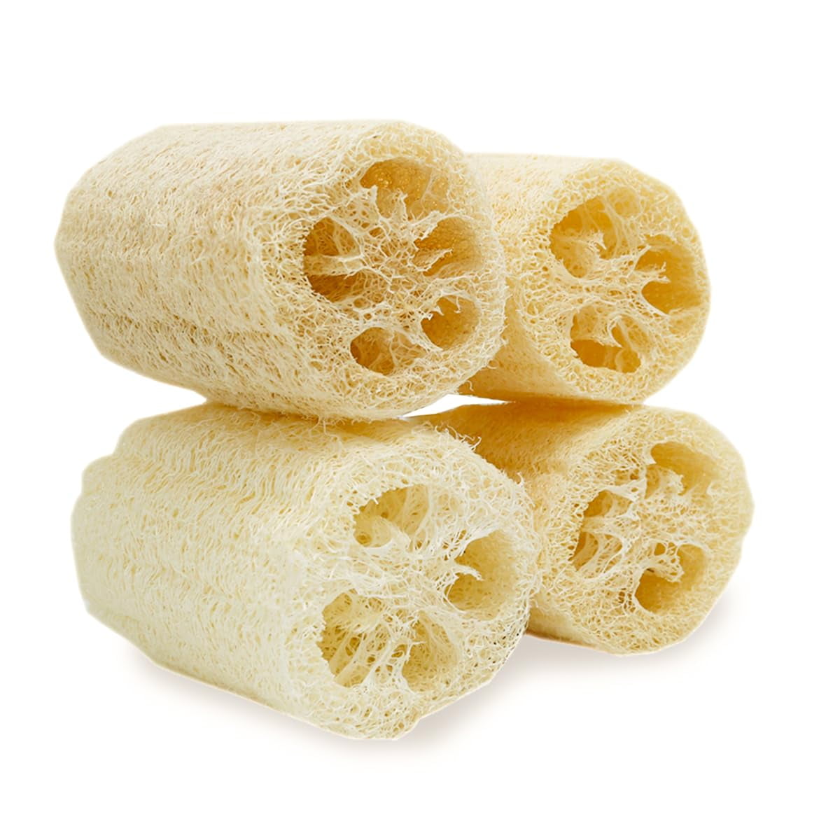 4" Natural Loofah Exfoliating Body Sponge Scrubber for Skin Care in ...