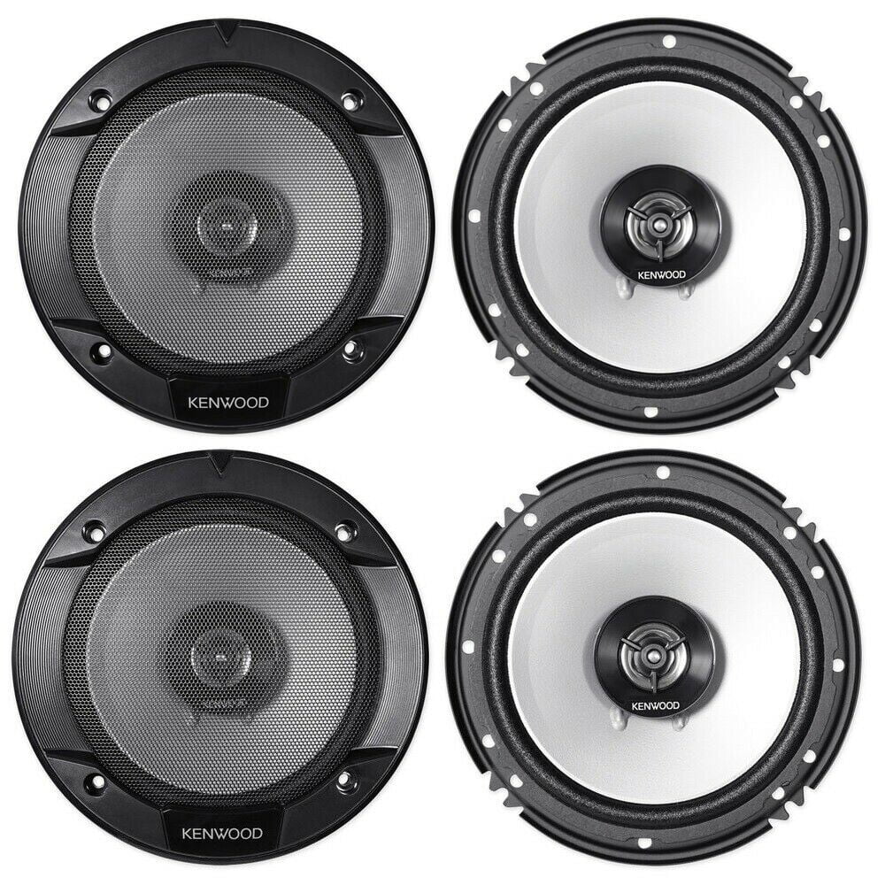 2 Kenwood KFC-1666S 600W Max (60W RMS) 6.5" 2-Way Coaxial Car Speakers ...