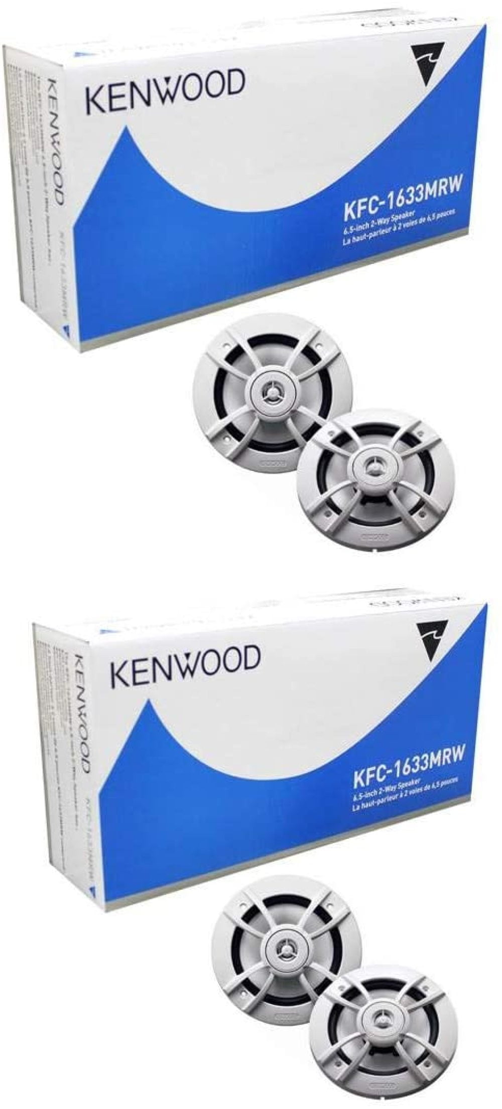 "4) New TaliaPosy KFC-1633MRW 6.5"" 200W 2 Way Marine/Boat Audio ...