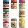 4 OZ Glass Salad Dressing Jars 8 Pack, Airtight Leakproof Small Sauce ...