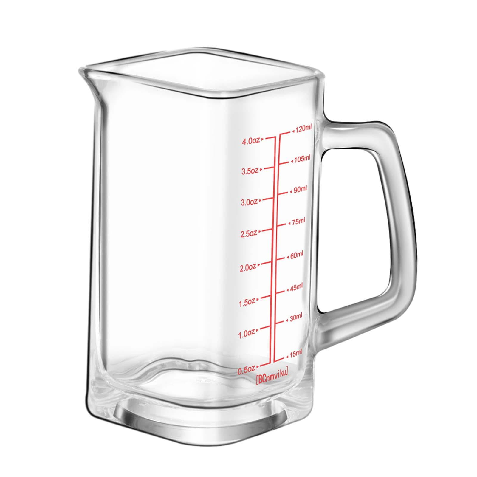 4 Ounce/120ml Mini Measuring Glass with Handle Measuring Cup for Coffee ...