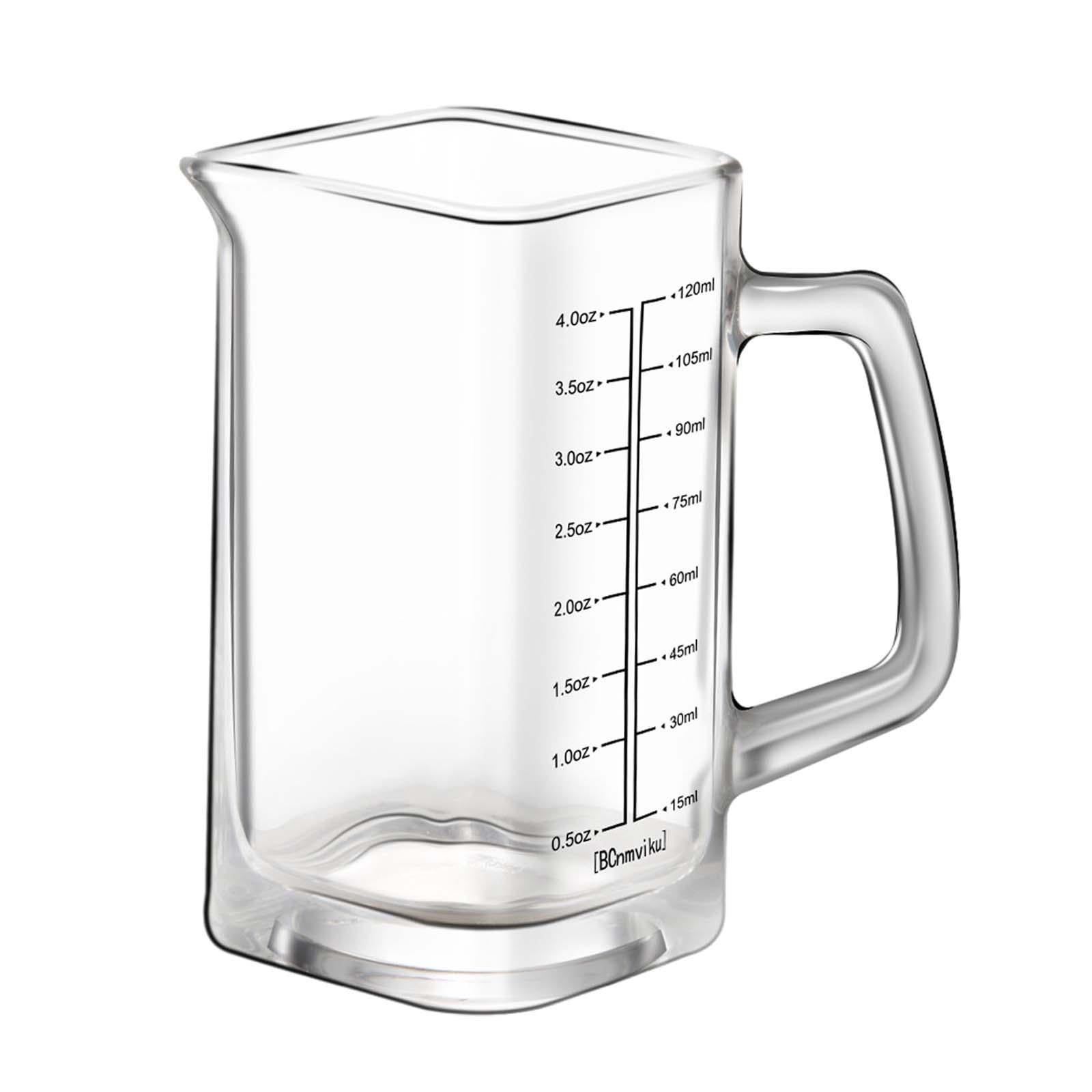 4 Ounce/120ml Mini Measuring Glass with Handle Measuring Cup for Coffee ...