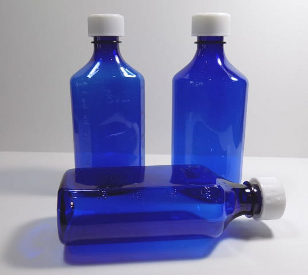4 Ounce Graduated Oval Cobalt Blue Medicine Vial 50 Pack - Walmart.com