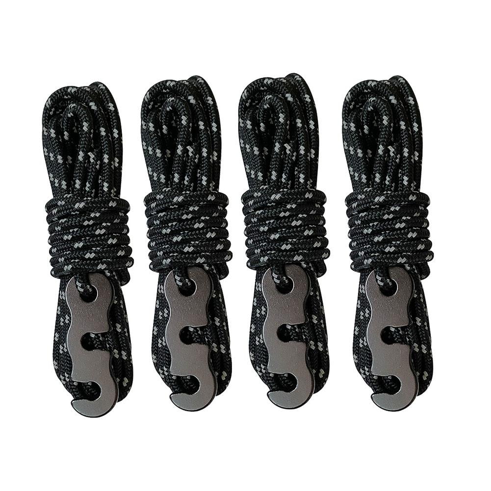 4 Outdoor Tent Ropes, Reflective Ropes Reinforced Windproof Ropes w ...