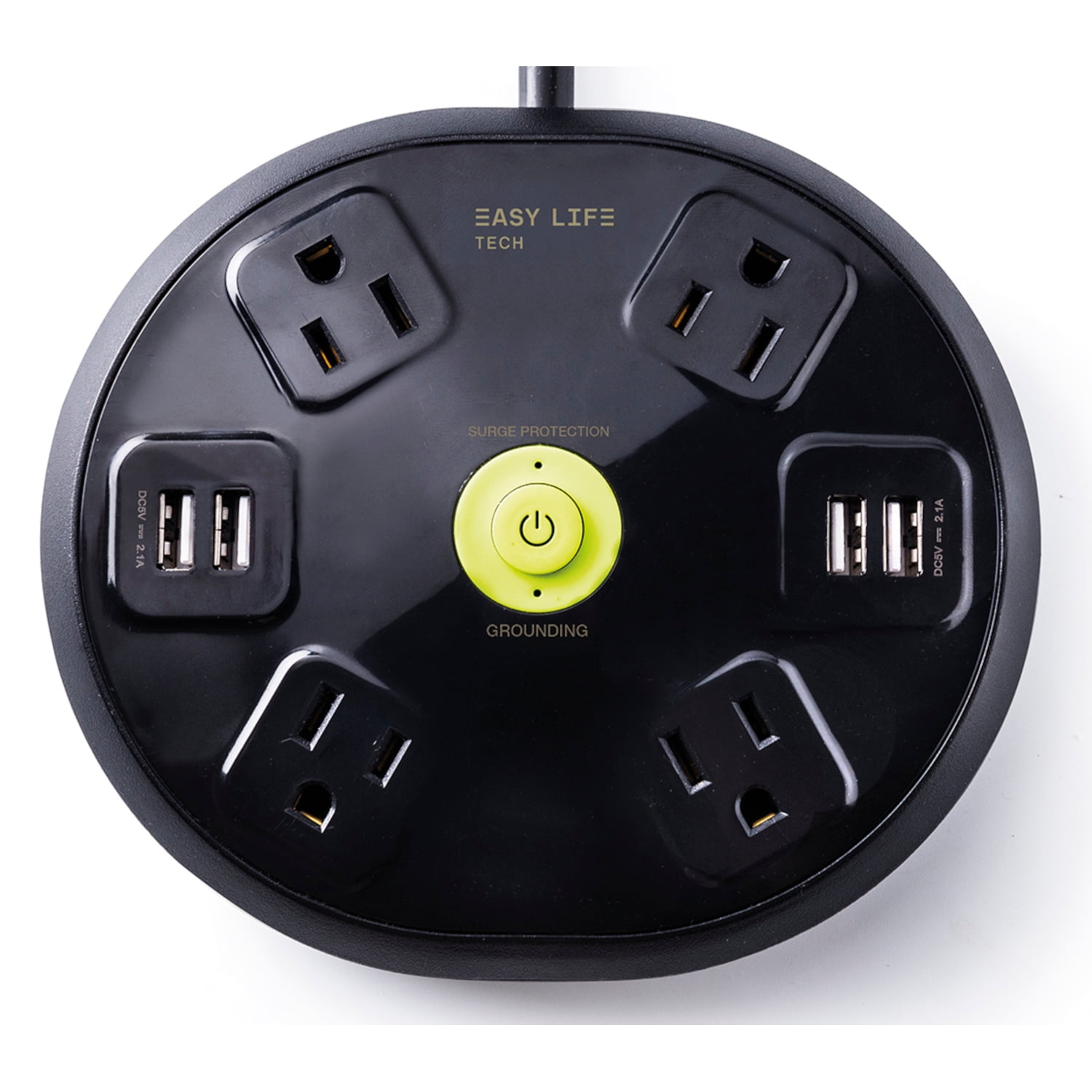 4 Outlet, 4 USB Power Strip Surge Protector Hub, 1200 Joules, 6 ft Cord ...