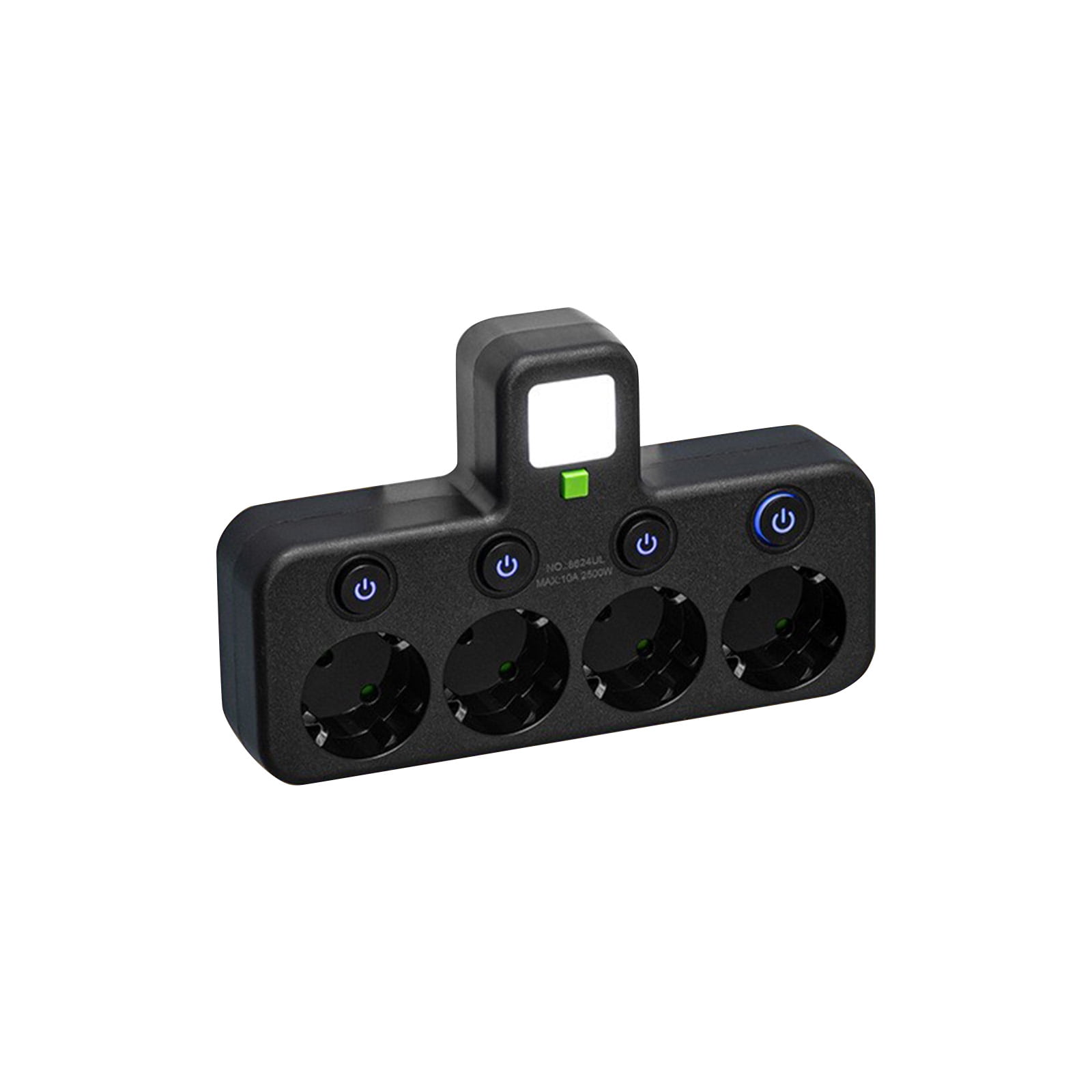 4 - Outlet Black Power Strip With Usb Charging, Individual Switch ...